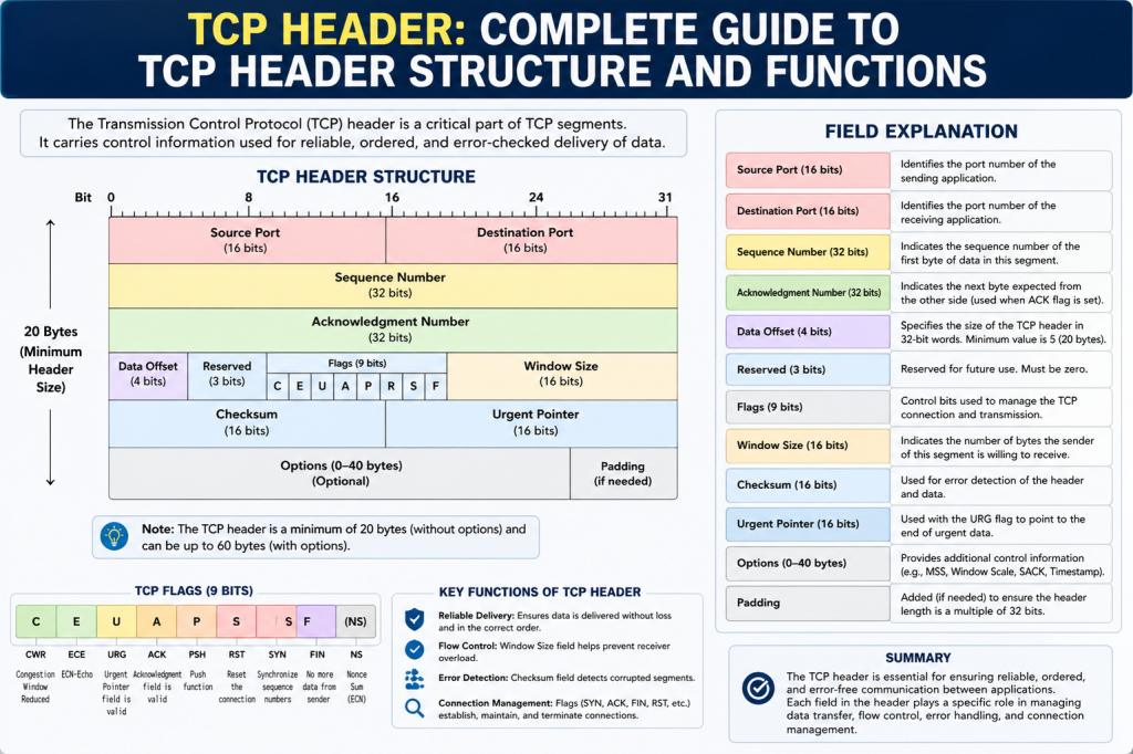 What is a TCP Header? Complete Guide to TCP Header Structure and ...