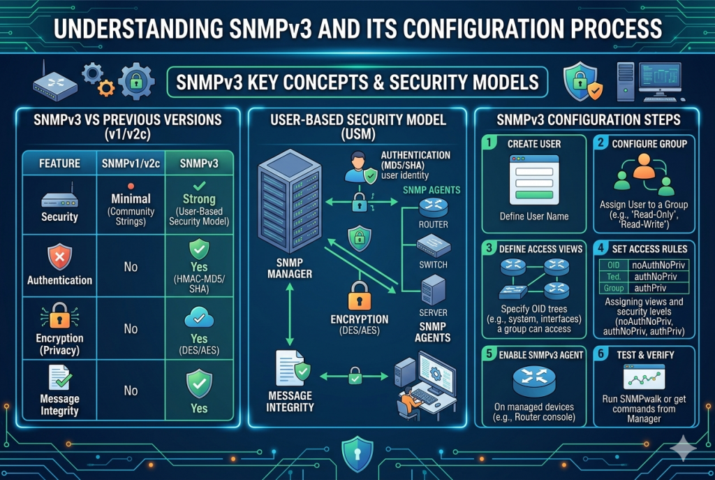 Understanding SNMPv3 and Its Configuration Process – ExamTopics
